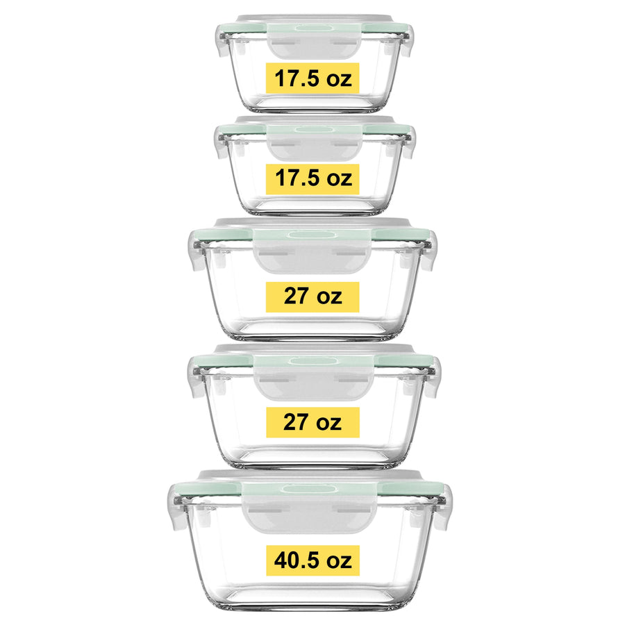 Buy Large Glass Food Storage Containers With Lids - 10% Off – Razab