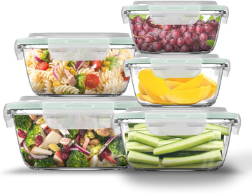 Buy Large Glass Food Storage Containers With Lids - 10% Off – Razab