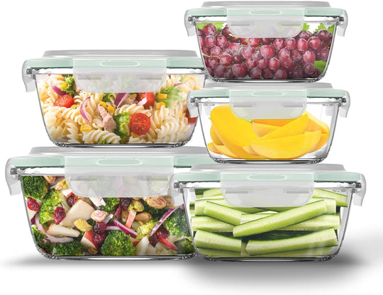 Buy Large Glass Food Storage Containers With Lids - 10% Off – Razab